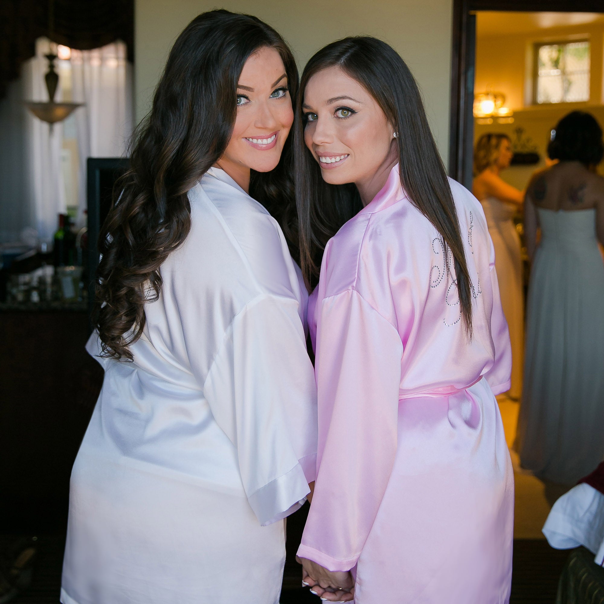 Rhinestone Bridal Party Robes, Wedding Day Robes, Rhinestone Robes ...
