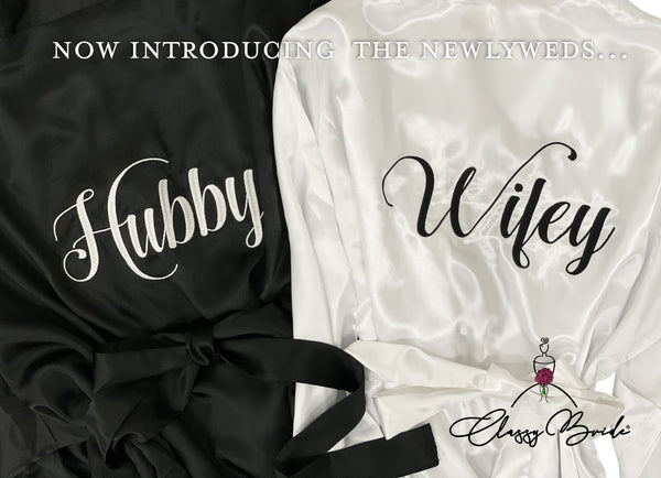 Personalized Mr. and Mrs. Robe Set, Couples Gifts, Mr. and Mrs. Robes – Classy Bride