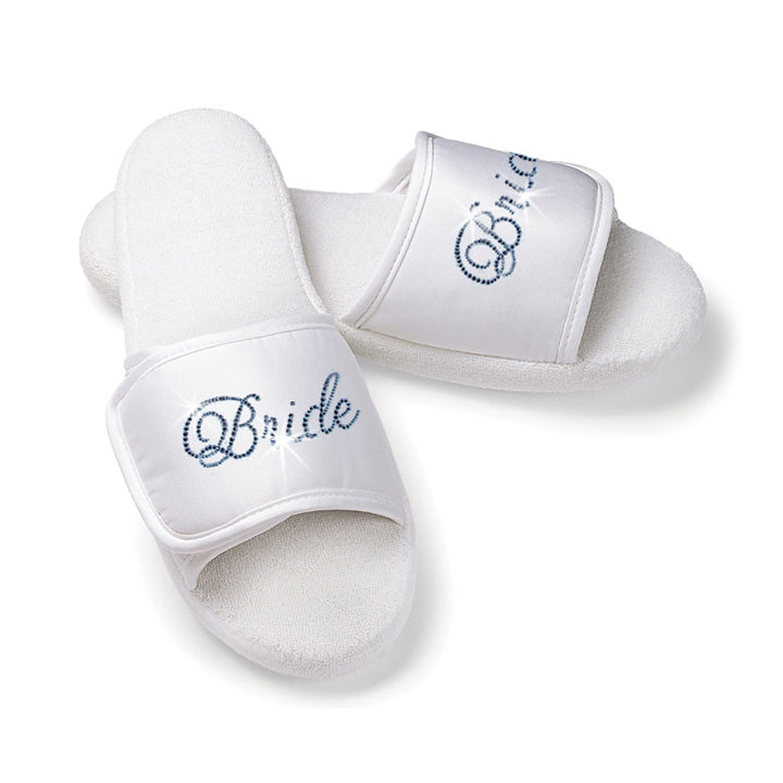 Bridal Slippers with Rhinestone Bride – Classy Bride
