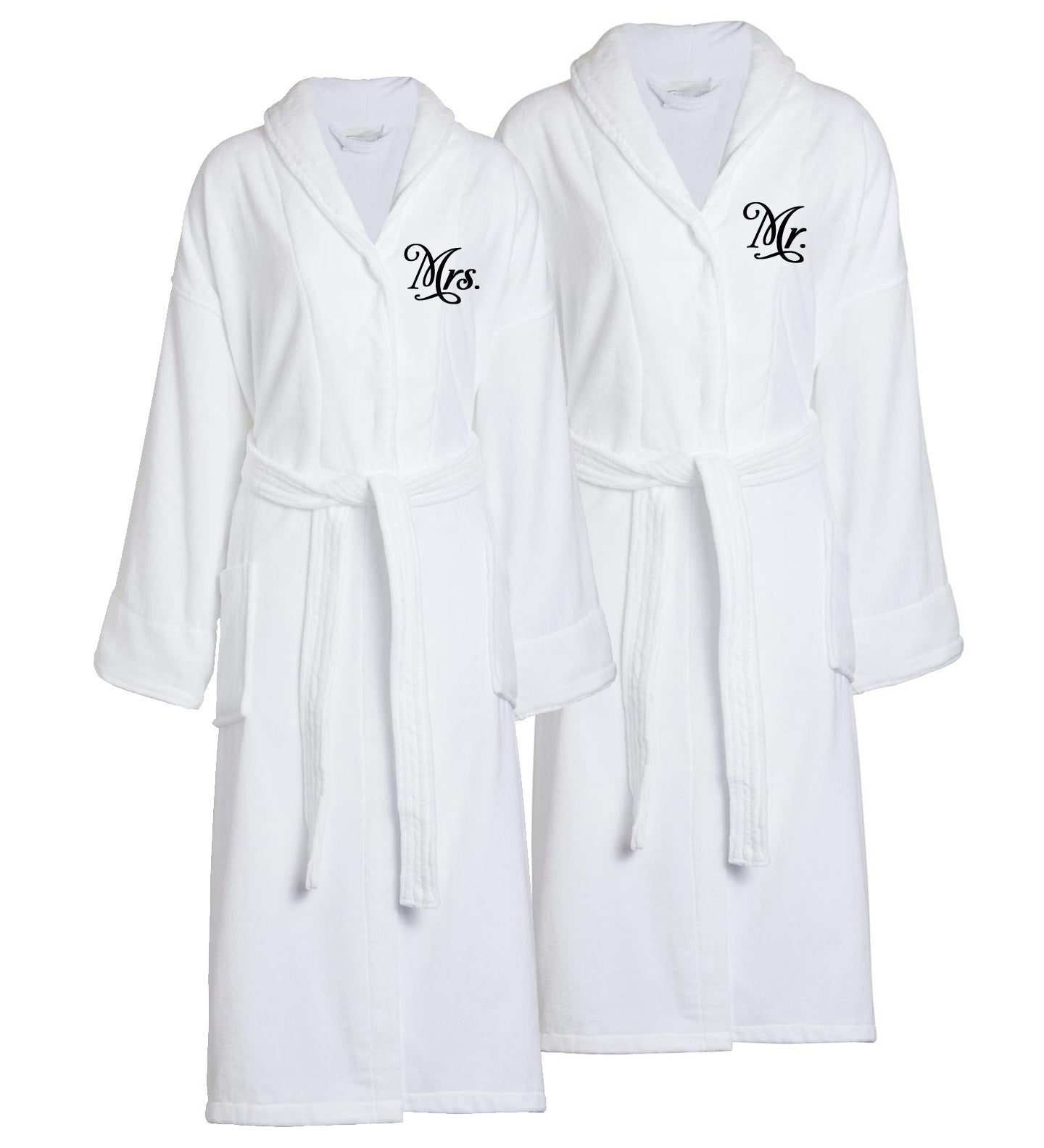 Mr. and Mrs. Robe Set, Bride and Groom Robes, Wedding Robes – Classy Bride