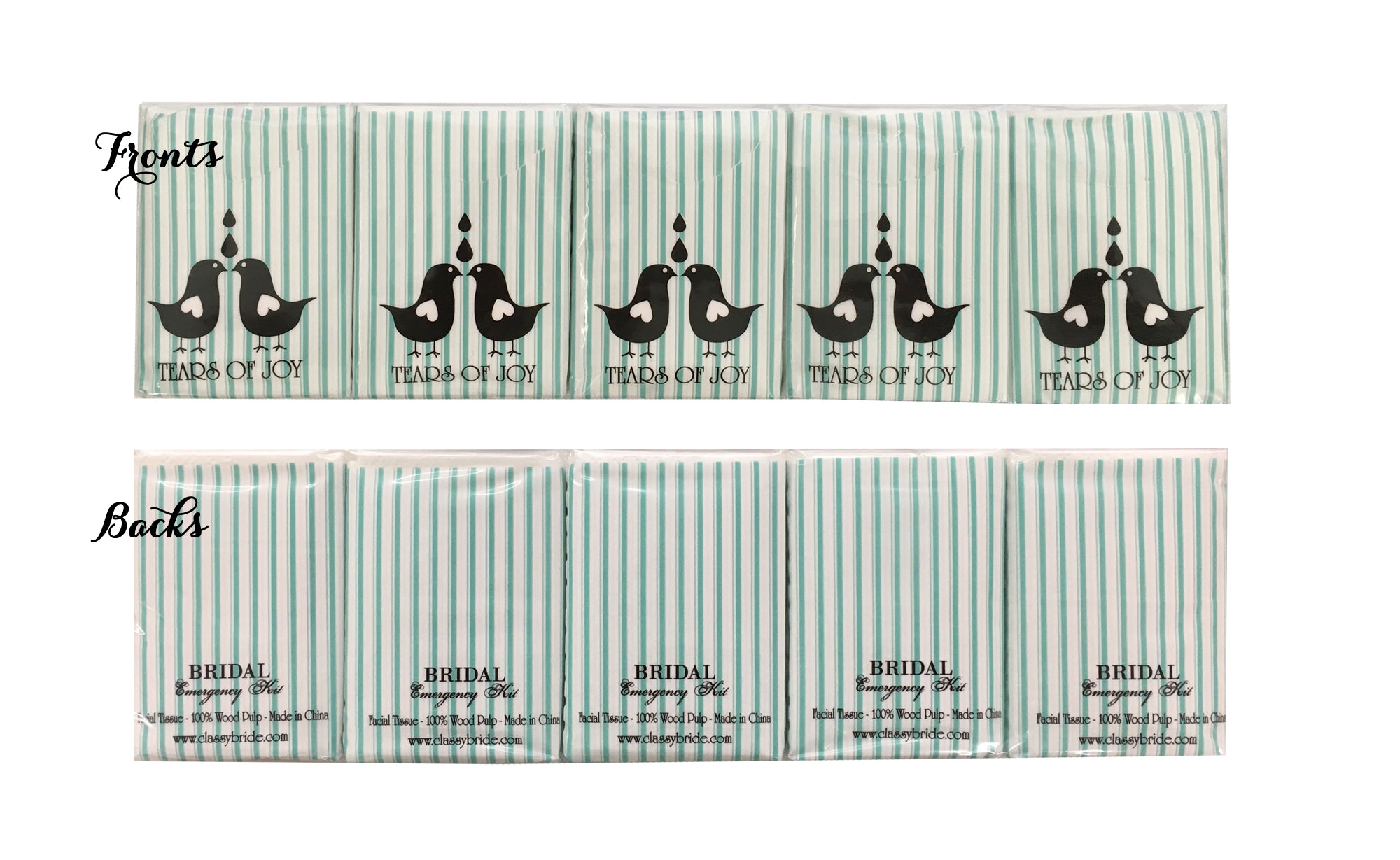 Tears of Joy Tissue Packs - Set of 10 Packs – Classy Bride